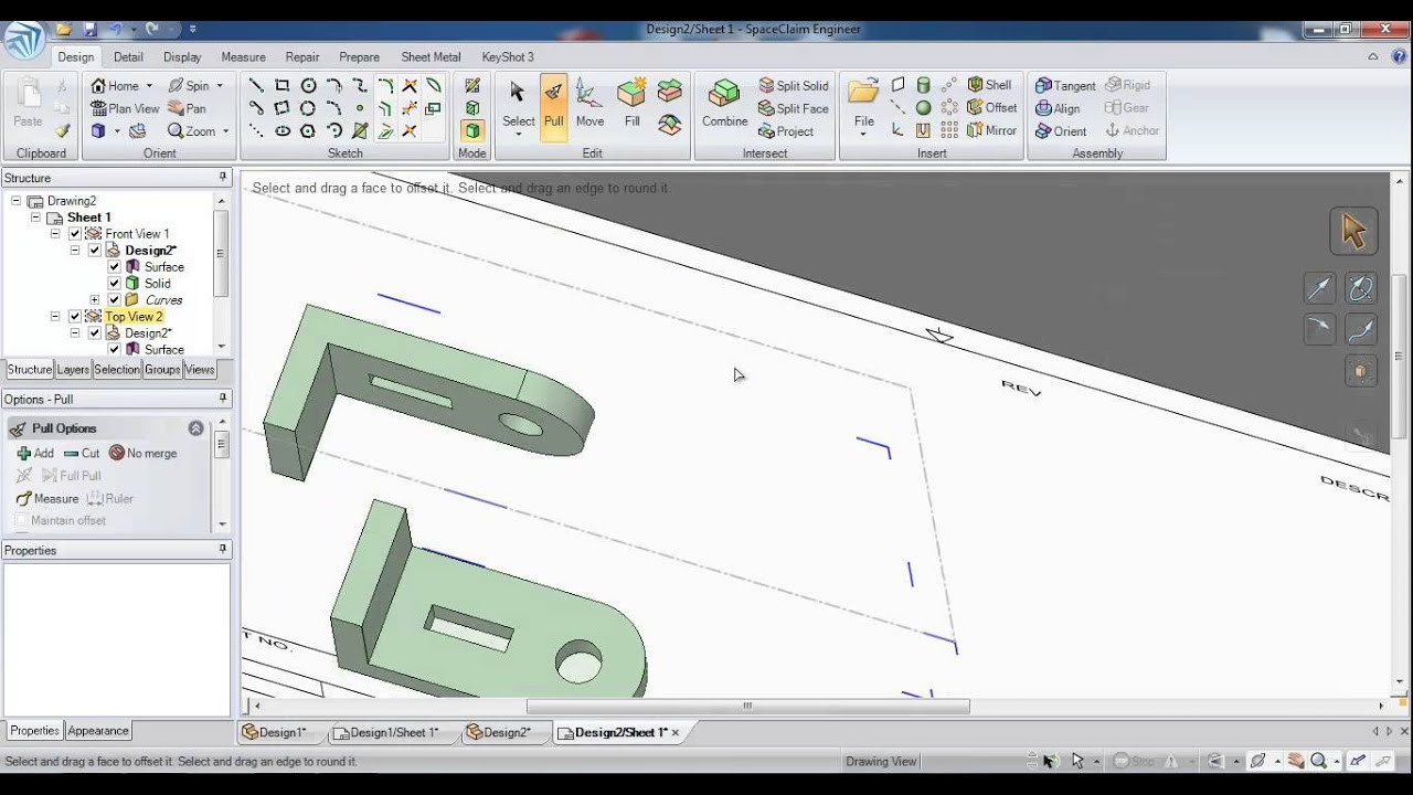 3-Teknik Resim 2,5 boyut kullanımı - YouTube