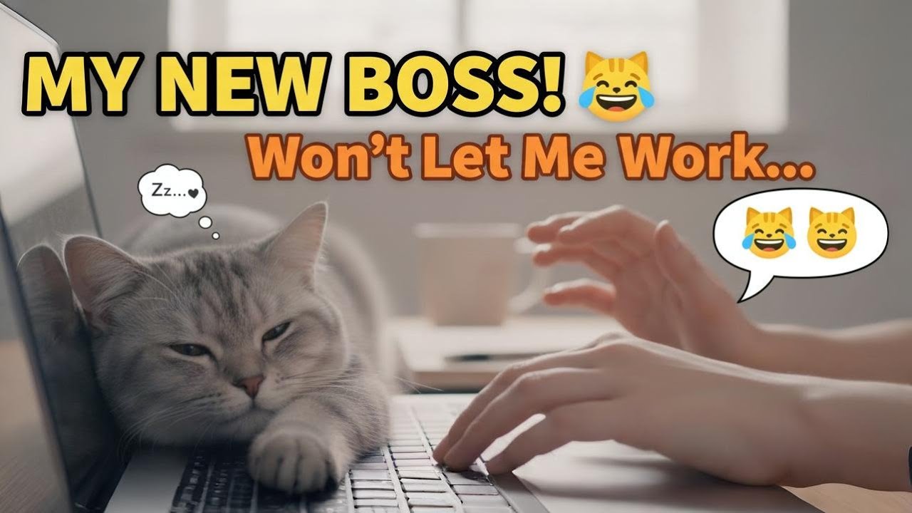 Sleepy Cat Won’t Let Owner Work 😹 | Funny & Cute Cat Video for Animal ...