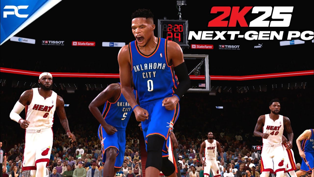 NBA 2K25 Oklahoma City Thunder 11-12 vs Miami Heats 12-13 Full Gameplay ...