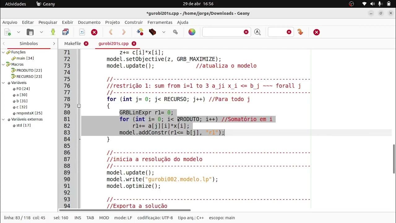 Exercício 201 no GUROBI - YouTube