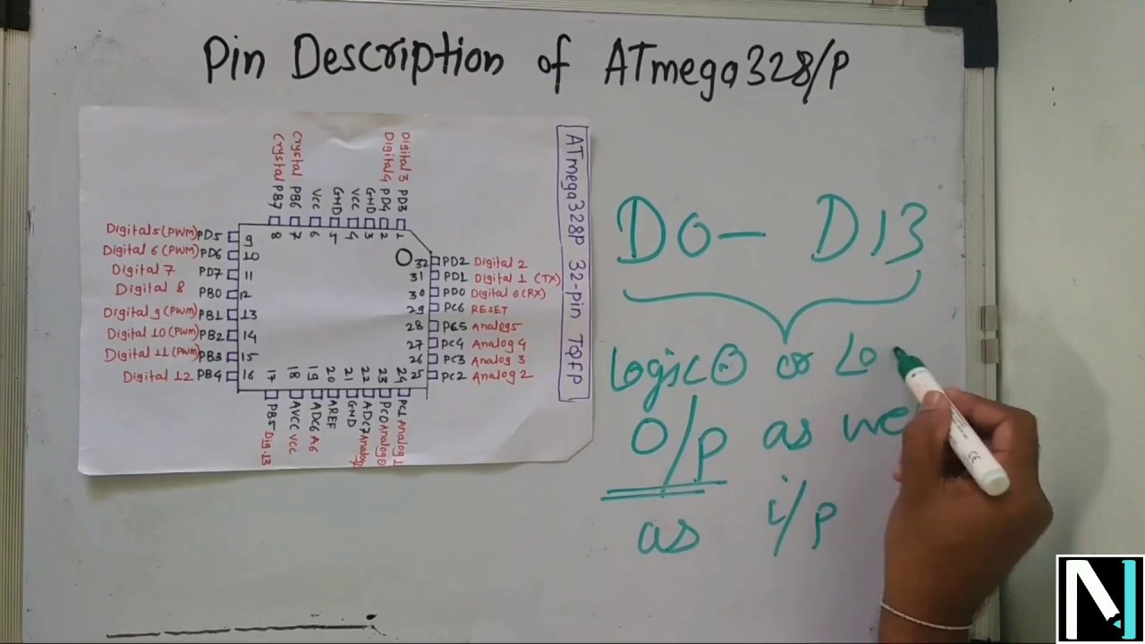 U1 #T3 | ATmega328P (Arduino) Microcontroller Pin Description | EEE ...