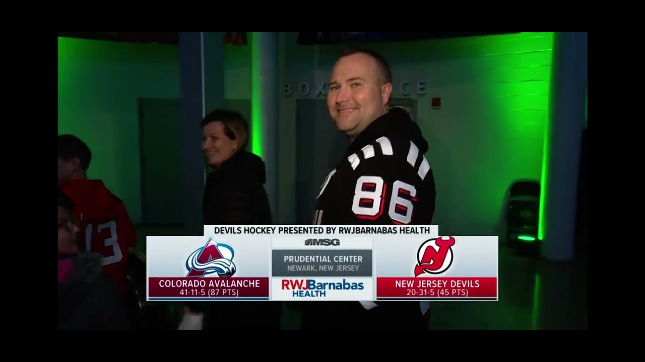 MSG Intro To Colorado Avalanche @ New Jersey Devils game - YouTube
