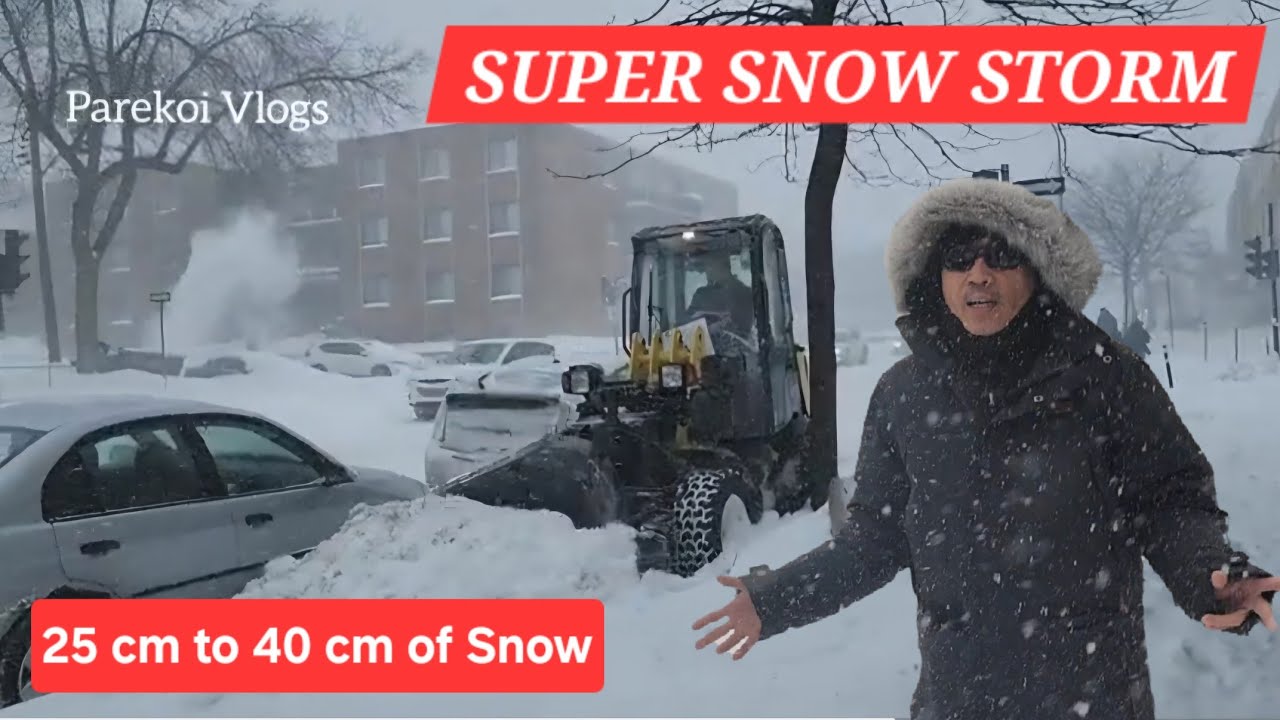 SUPER SNOW STORM IN MONTREAL 25 CM TO 40 CM OF SNOW. - YouTube