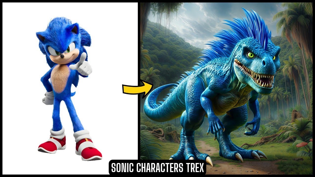 Sonic The Hedgehog All Characters as TREX - YouTube