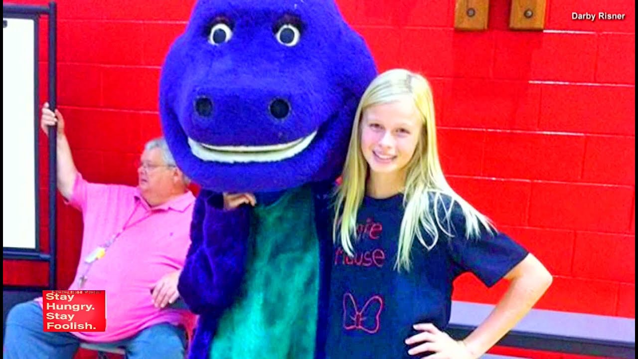 Darby Got Stuck In Barney Costume Needed Firefighters To Rescue Her ...
