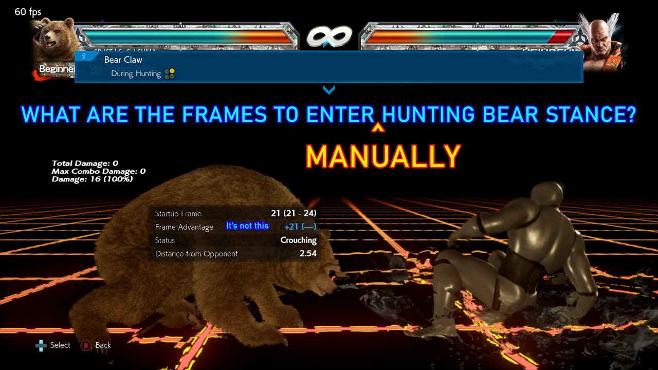 (OCT 08 2022) Frame Data Testing: Raw Hunting Bear Stance Transitions ...