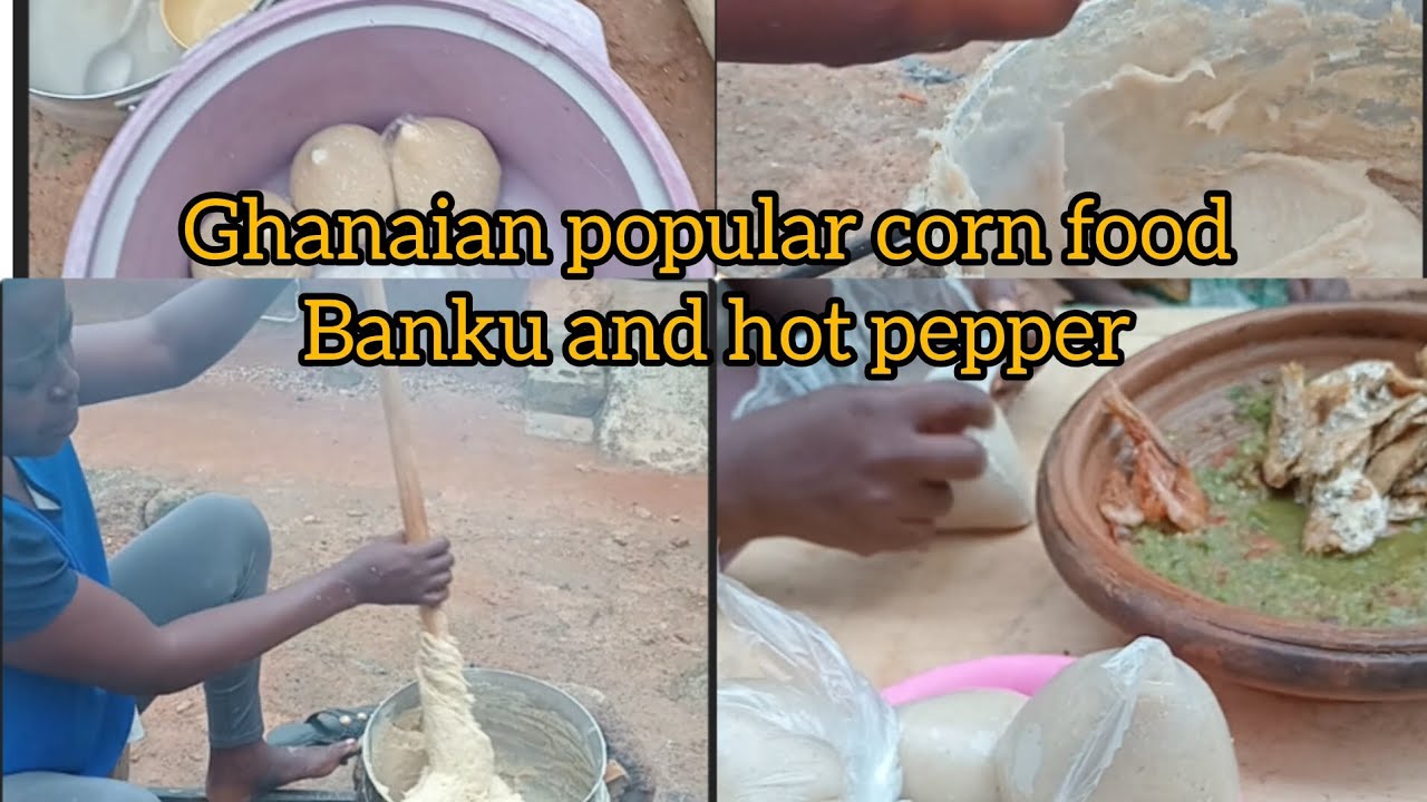 How to prepare Ghanaian banku (corn food) with hot pepper. Africa local ...