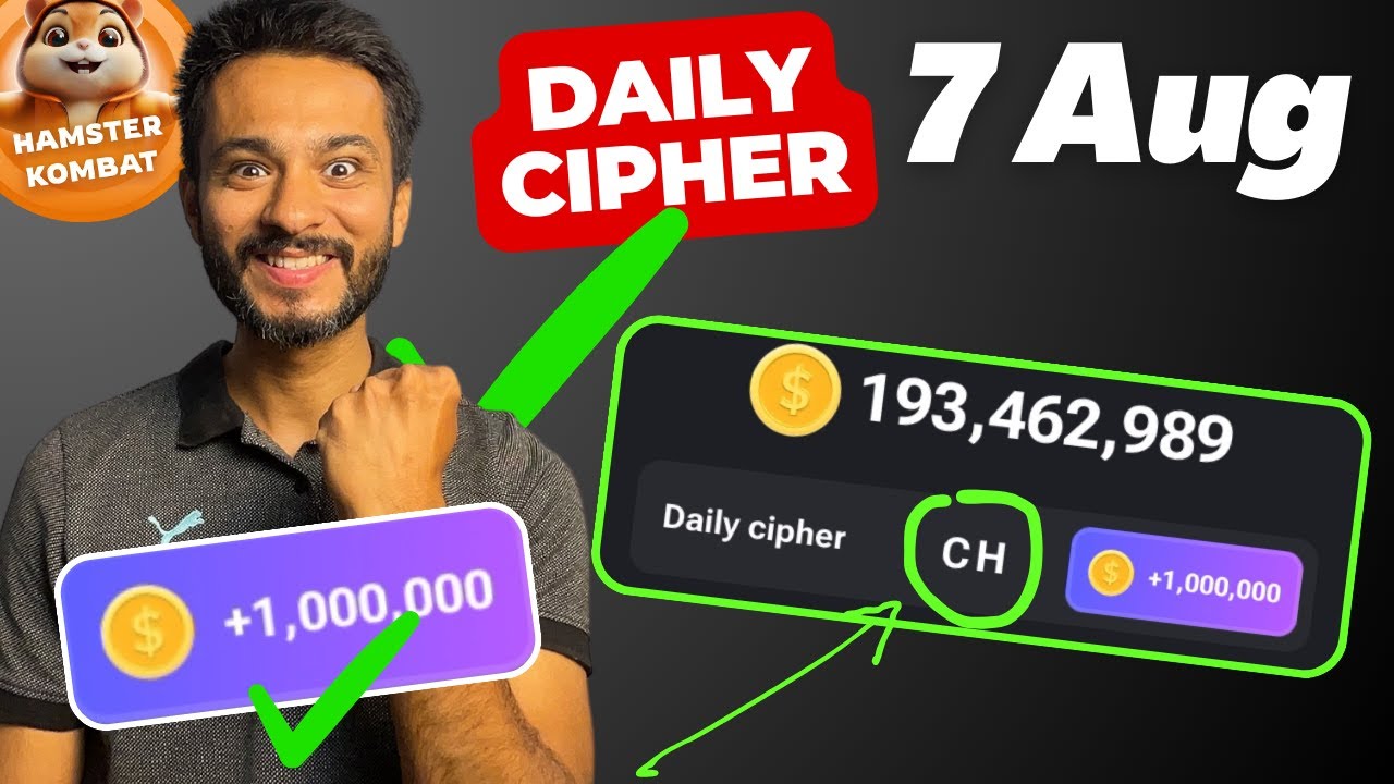 7 August Daily Cipher Code Hamster Kombat Today | Daily Cipher - YouTube