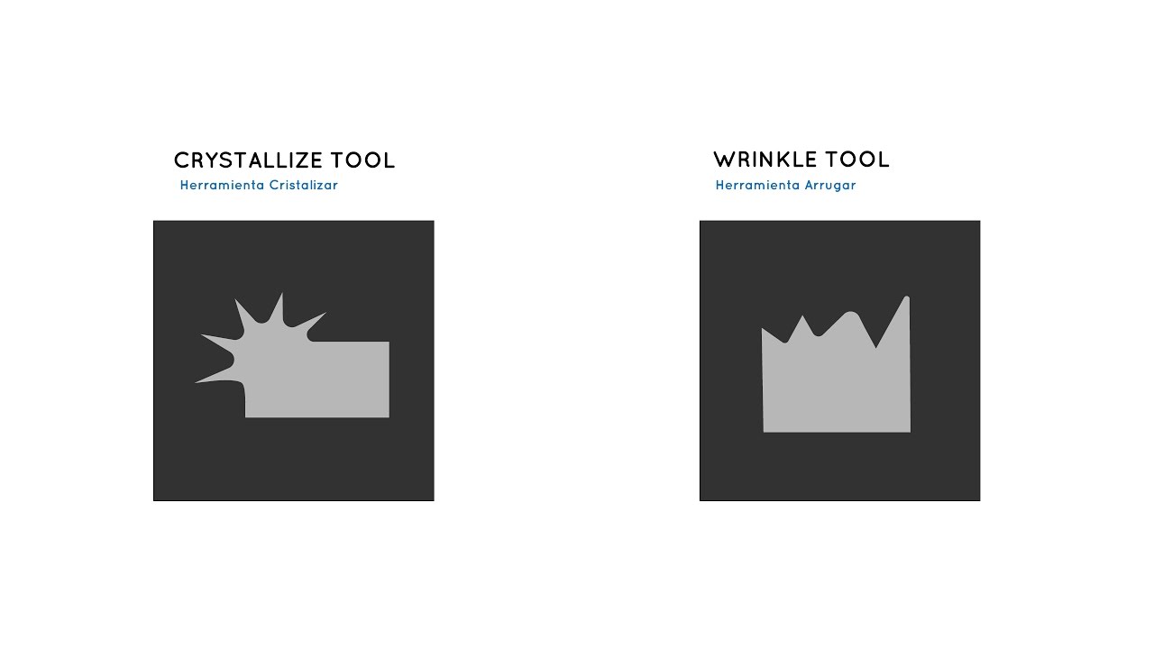 Tutorial básico de Illustrator CC 2017- Crystallize Tool, Wrinkle Tool ...