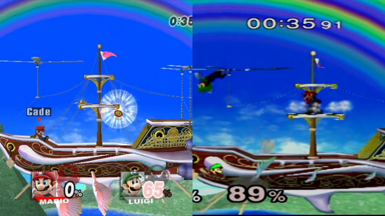 Super Smash Bros Brawl VS Super Smash Bros Melee Rainbow Cruise - YouTube