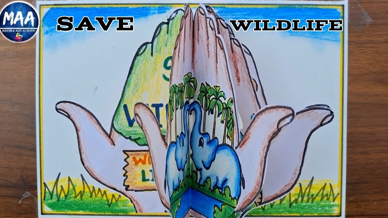 World Wildlife Day Drawing | Save Wildlife Drawing | Save Nature ...