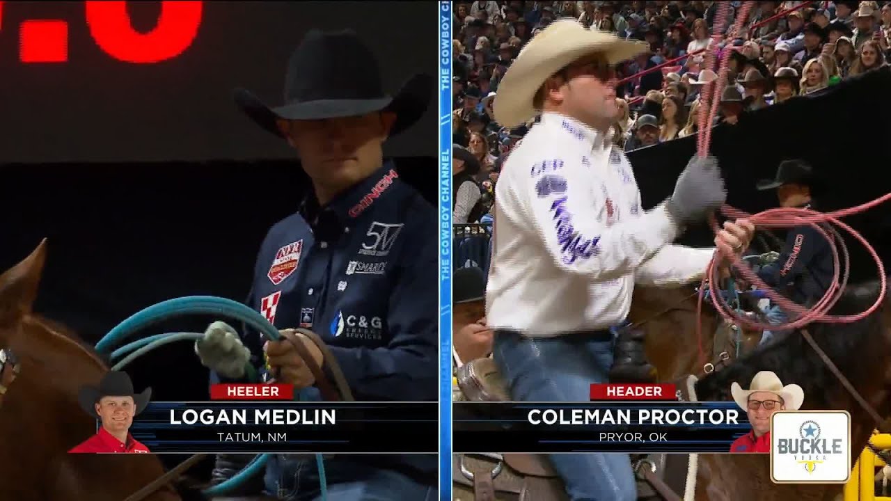 Coleman Proctor / Logan Medlin 3.9s | 2024 NFR Round 9 - YouTube