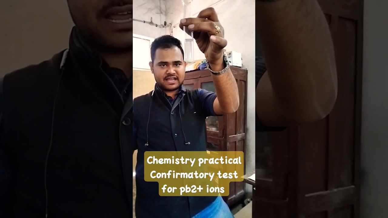 Chemistry practical of Confirmatory test for Pb2+ ions #short #science ...