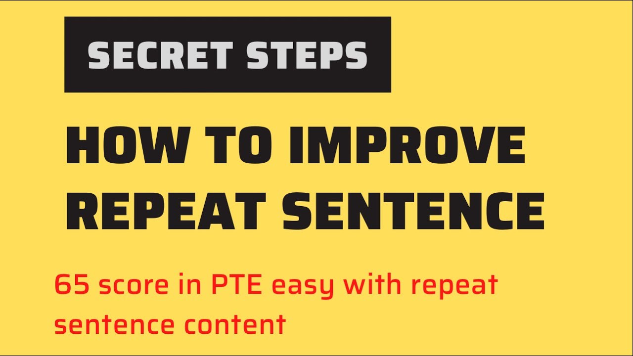 How To Improve Repeat sentence | Repeat sentence Secret Tips | Repeat ...