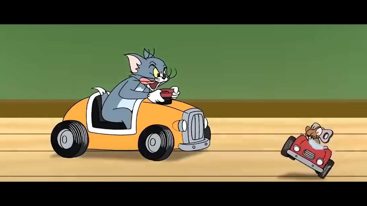 Puppies watch Tom and Jerry Car Race Full Movie1 Tom and Jerry cartoon ...