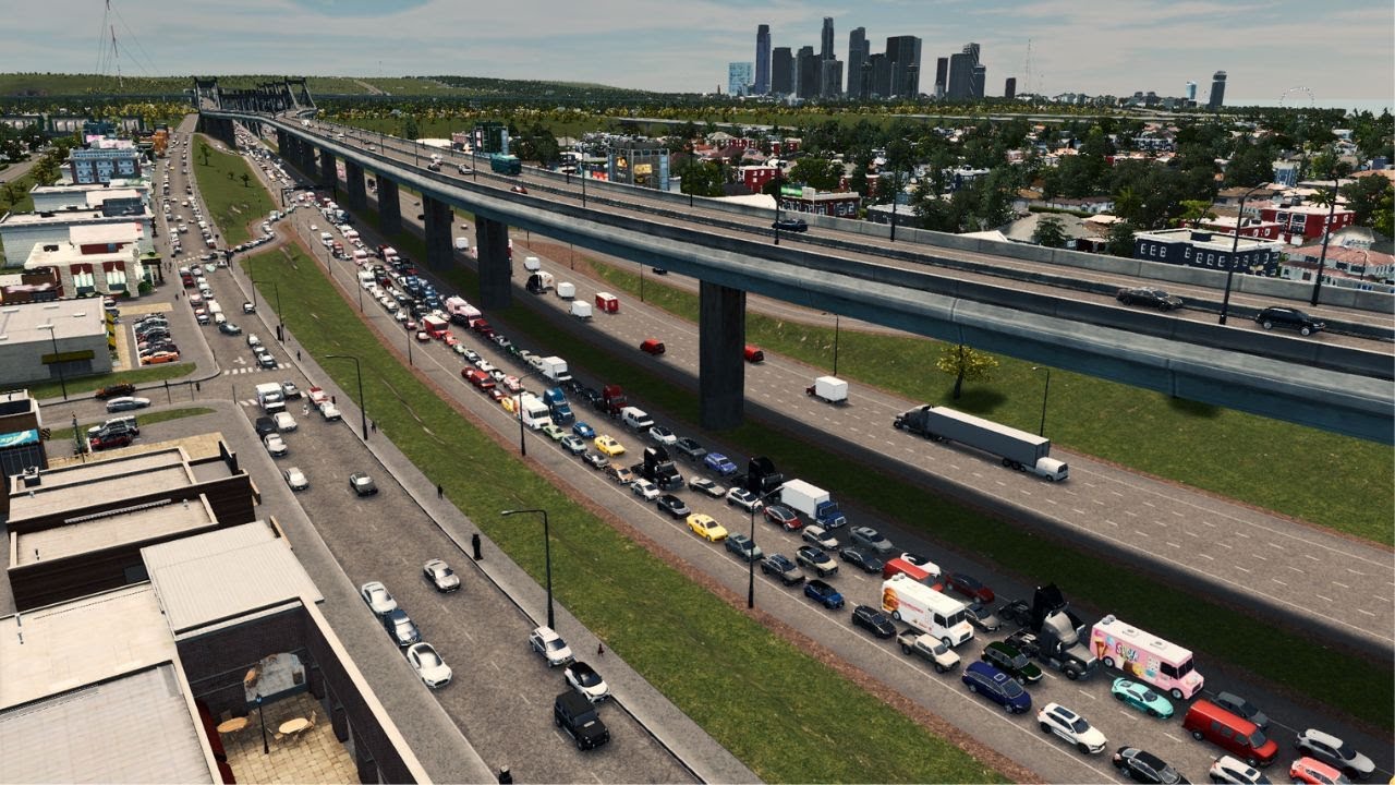 Traffic Jam on a Heavy Traffic Highway! | Cities Skylines Timelapse ...
