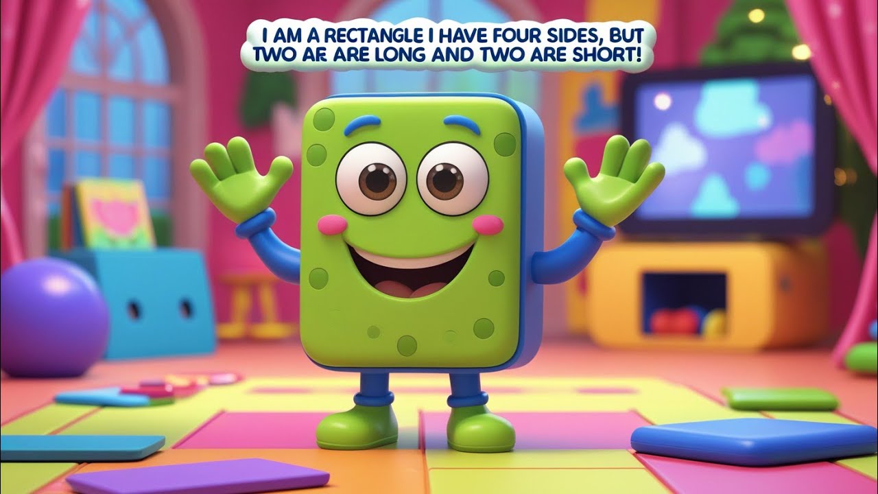 Rectangle Song| The Shapes Song|Shapes Fun Learning| 2d animation|CL ...