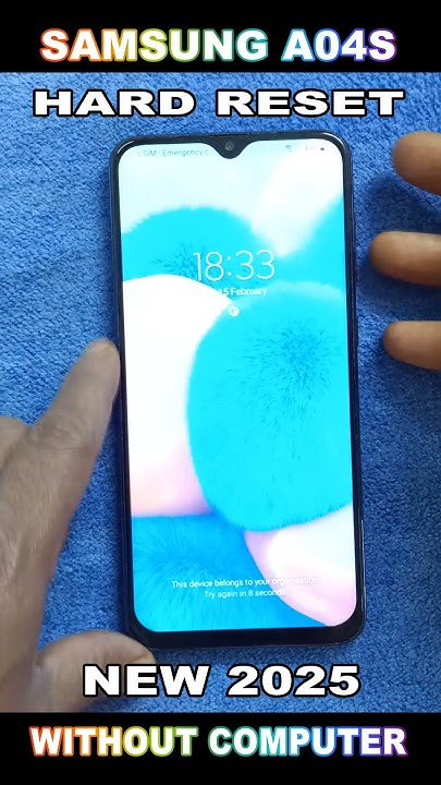 How to Hard Reset Samsung Galaxy A04 - Forgotten Password Factory Reset 2025 - YouTube