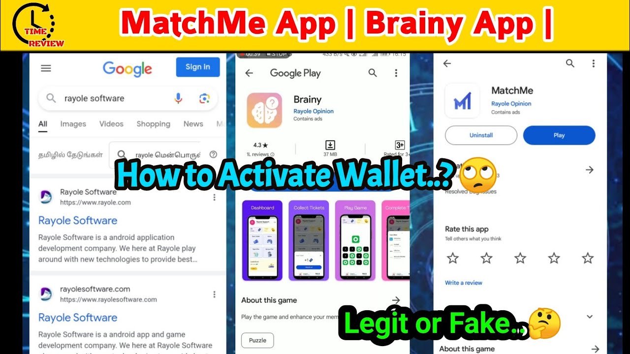 MatchMe App | Brainy App | Best Online Money Earning App | Time Review ...