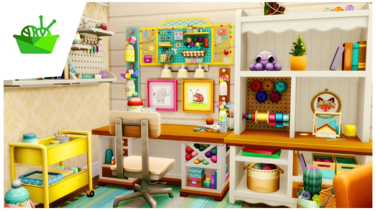 The Sims 4 | Nifty Knitting | GRANNY CHIC CRAFT ROOM 👵 - YouTube
