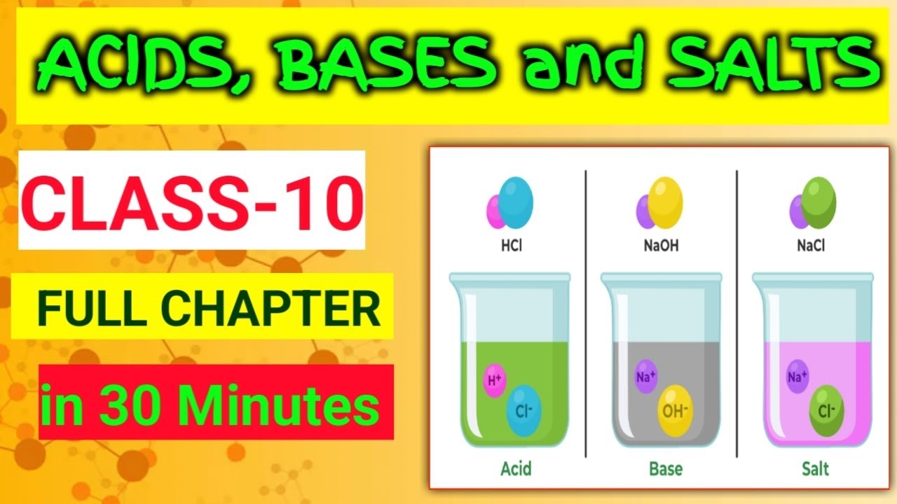 class 10 chemistry chapter 2 | Acid Bases and Salt | acid base and ...