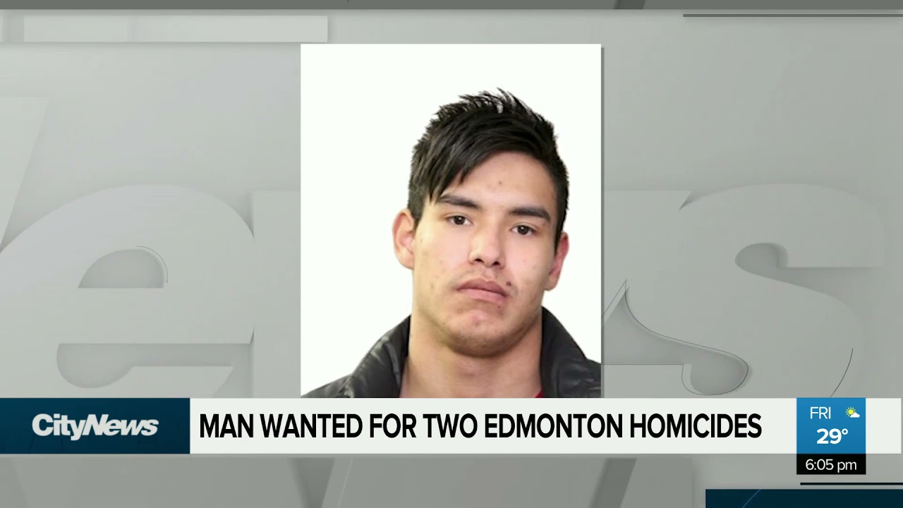 Edmonton police searching for suspect wanted for homicides - YouTube