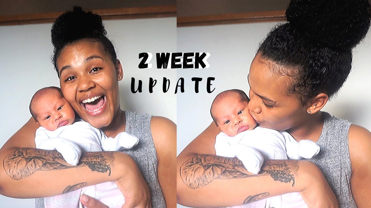 2 WEEK NEWBORN BABY UPDATE + POSTPARTUM BELLY UPDATE - YouTube