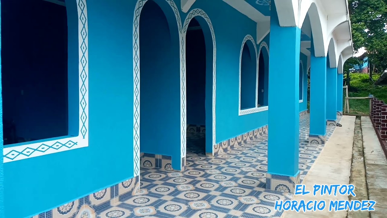 Casa Pintada, Color Celeste Cristal. (El Pintor Horacio Mendez) - YouTube