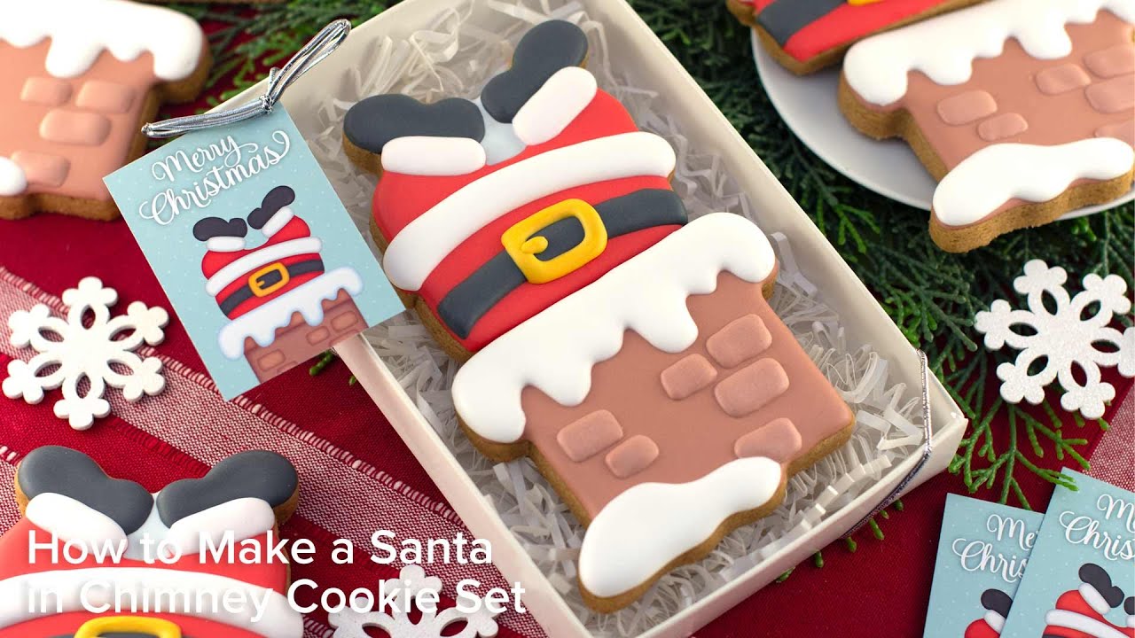 Decorate a Santa in a Chimney Cookie Set for Christmas | Cookie ...
