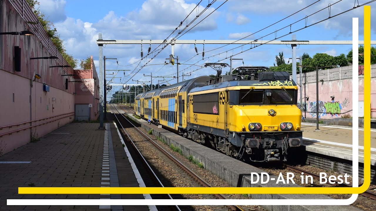NS 1748 komt met DD-AR 7335 door station Best - YouTube