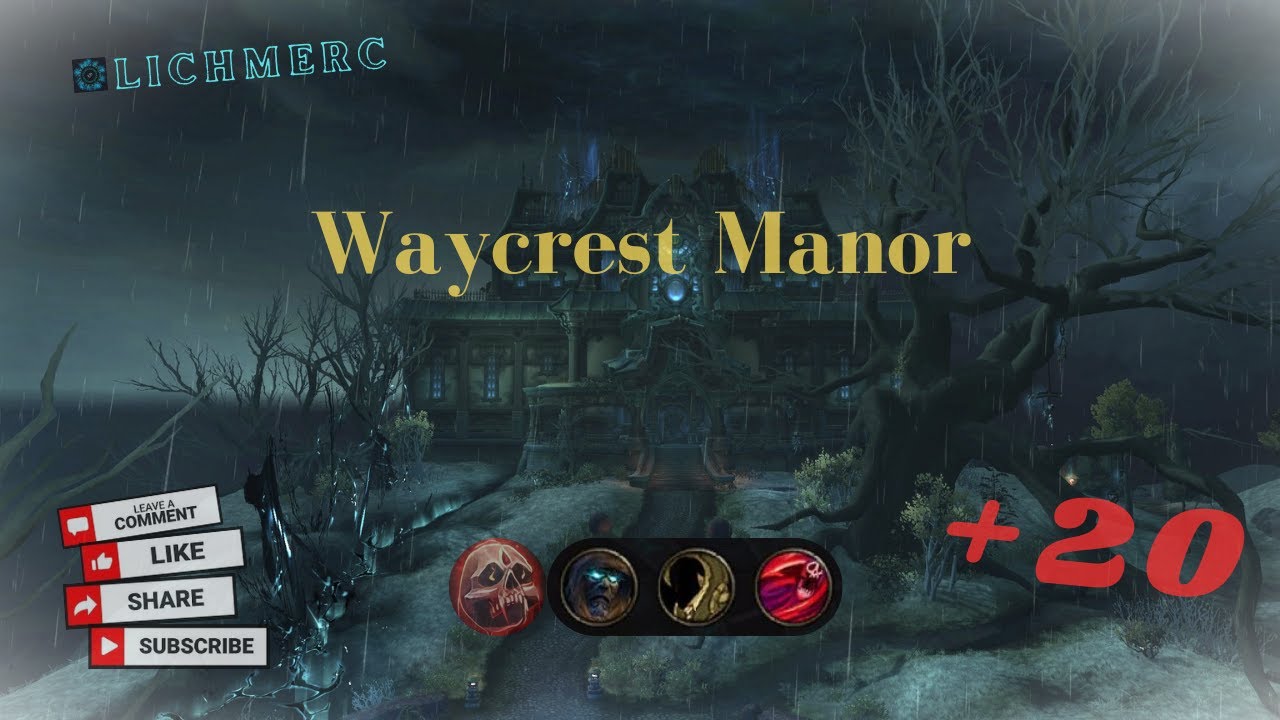 Waycrest Manor 20 | Blood Death Knight Mythic Keystone Tanking - YouTube