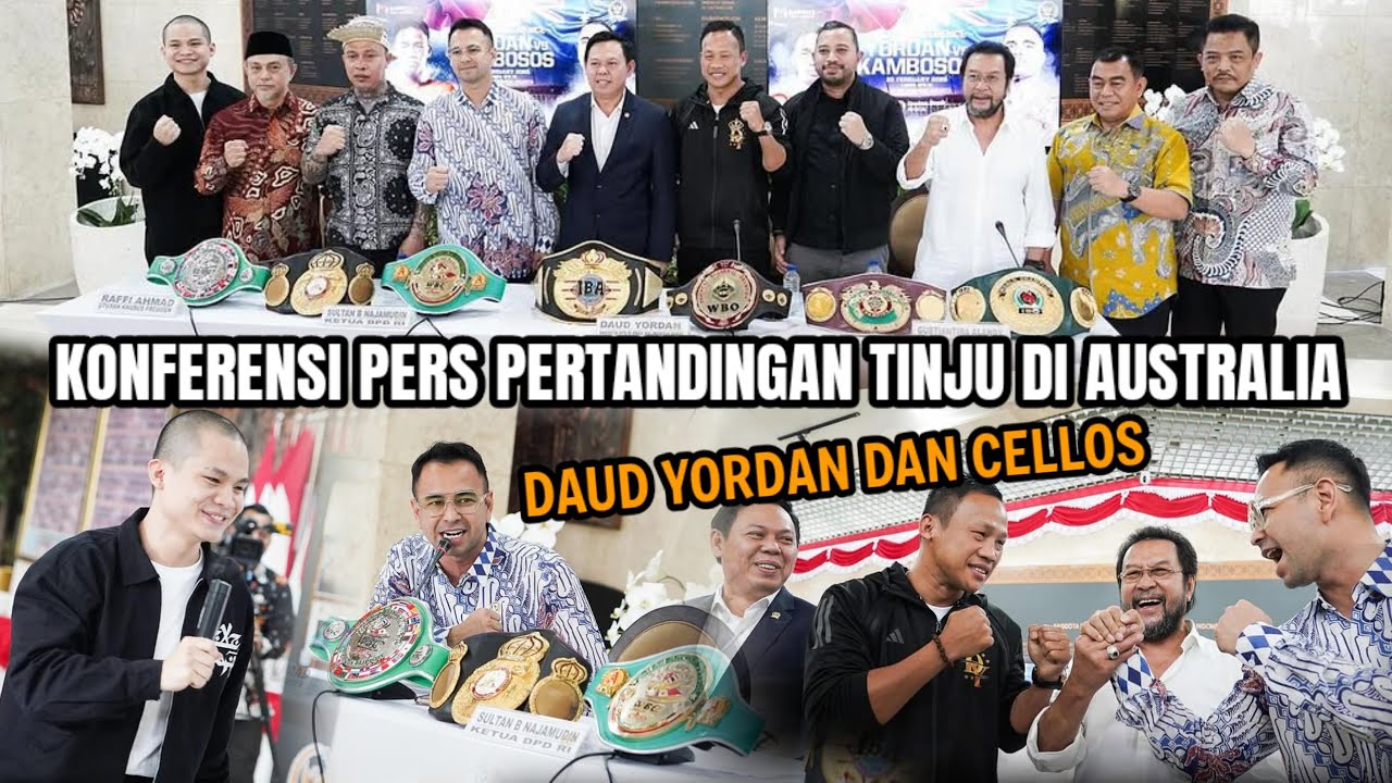 RAFFI AHMAD KONFERENSI PERS TINJU DAUD YORDAN DAN GEORGE DI AUSTRALIA‼ ...