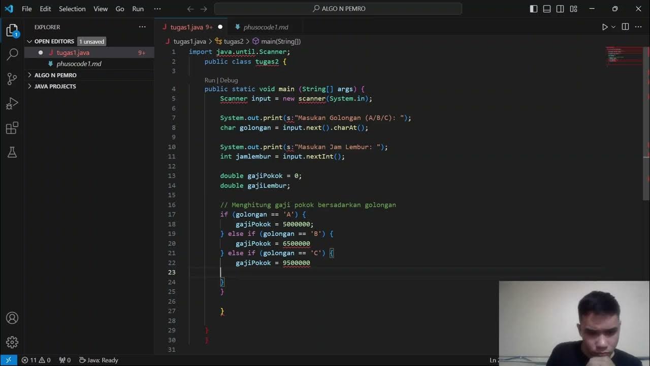 TUGAS II ALGORITMA N PEMROGRAMAN - YouTube