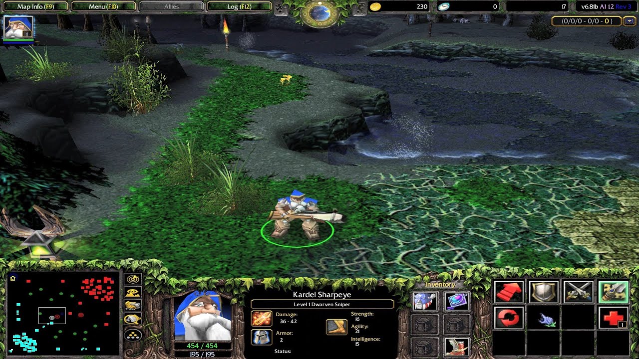 DotA KARDEL Dwarven Sniper 1 vs 5 INSANE (v6.81b) #1 - YouTube