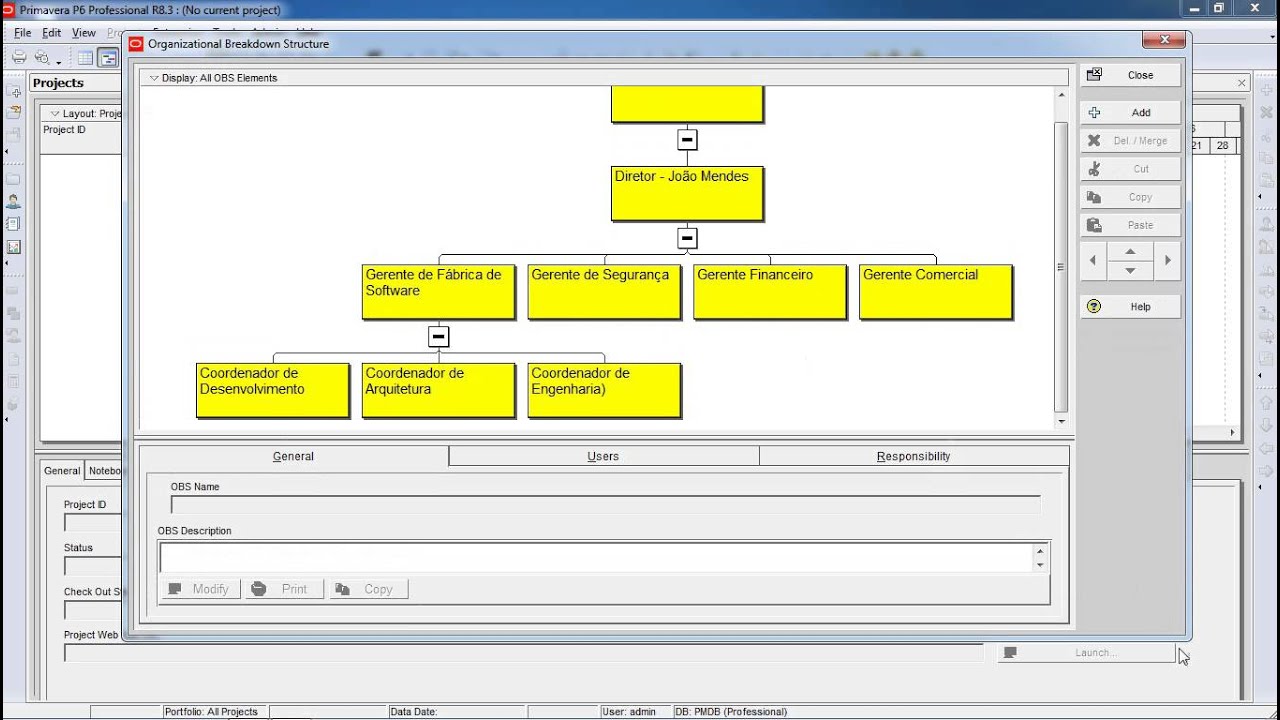 Elaborando OBS & EPS no Primavera p6 - YouTube