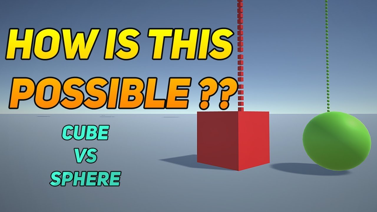 Unity Collider Test Cube Vs Sphere Collider Youtube