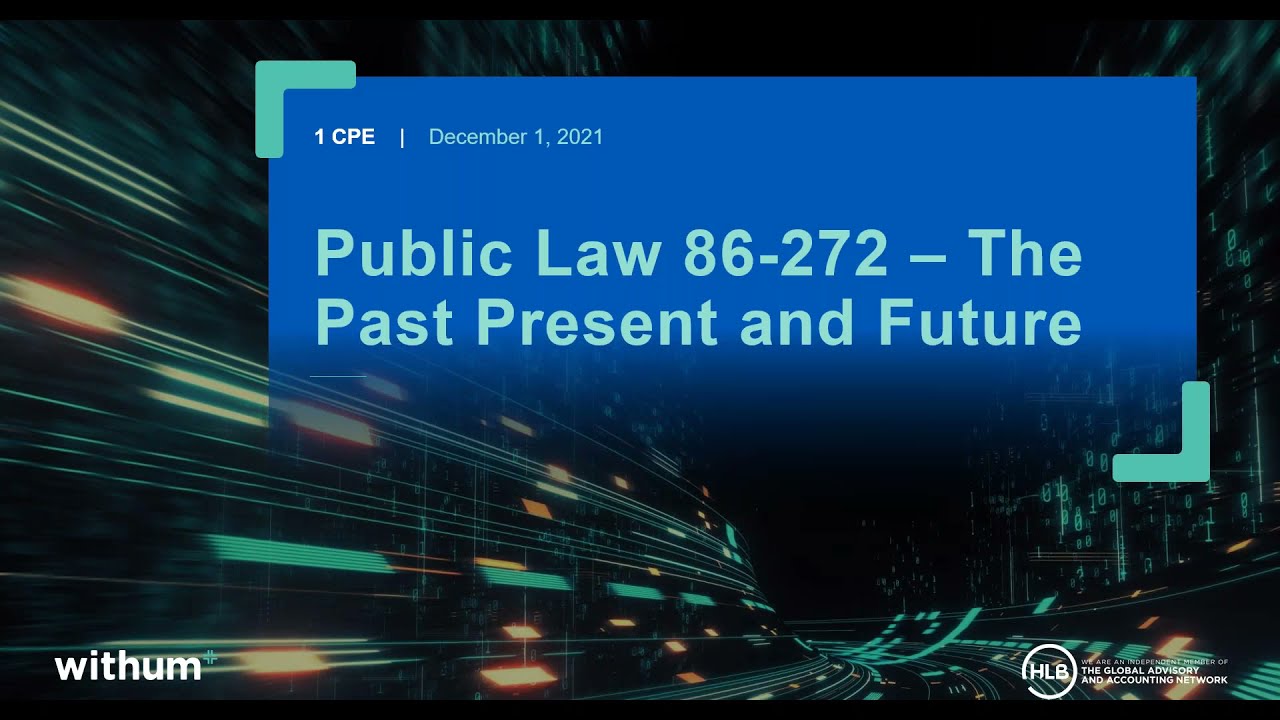 On Demand Webinar The MTC s Restatement On PL 86 272 Expands State s On Demand Webinar The MTC s Restatement On PL 86 272 Expands State s