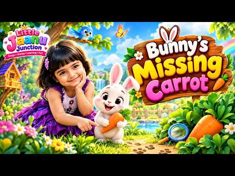 Bunny’s Missing Carrot 🐰🥕 | Fun Nursery Rhyme for Kids | Preschool Songs | Little Jaanu Junction