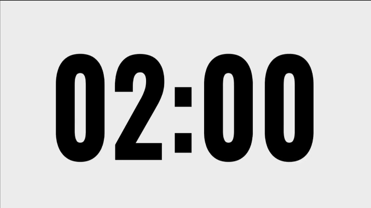 2 Minutes Timer Clock with Countdown Alarm Danger Sound ⏰🔔 - YouTube