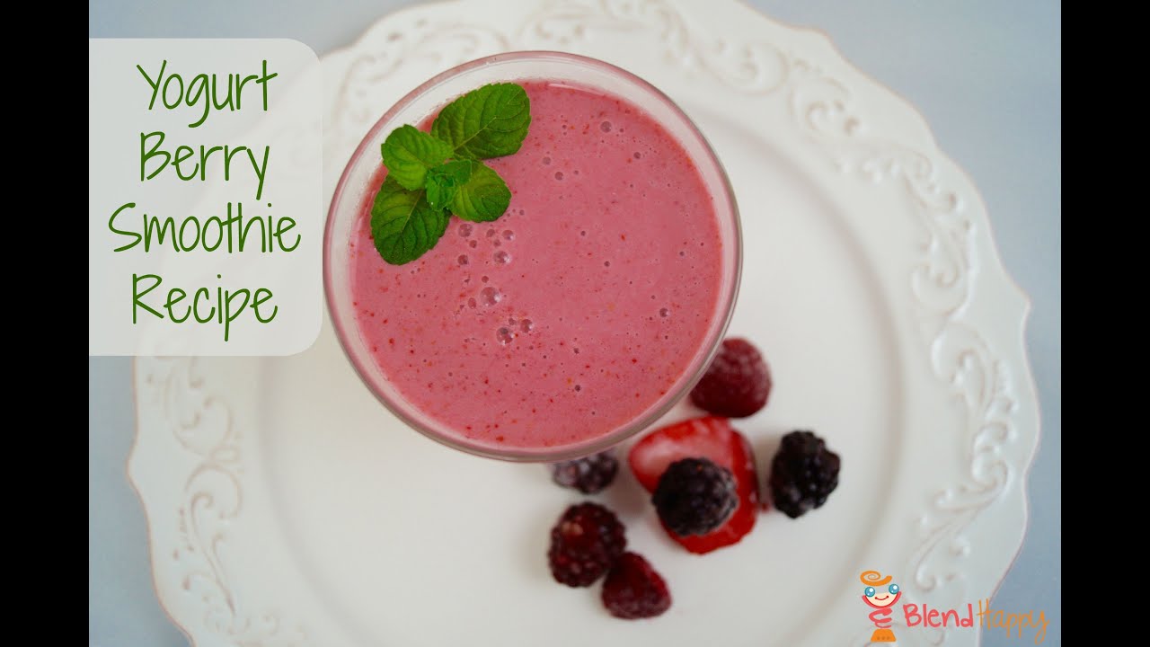 Yogurt Berry Smoothie Recipe - YouTube