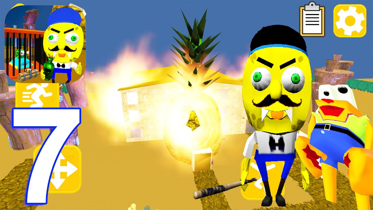 Sponge Neighbor Escape 3D Level 18-19-20 Gameplay Walkthrough Part 7 ...