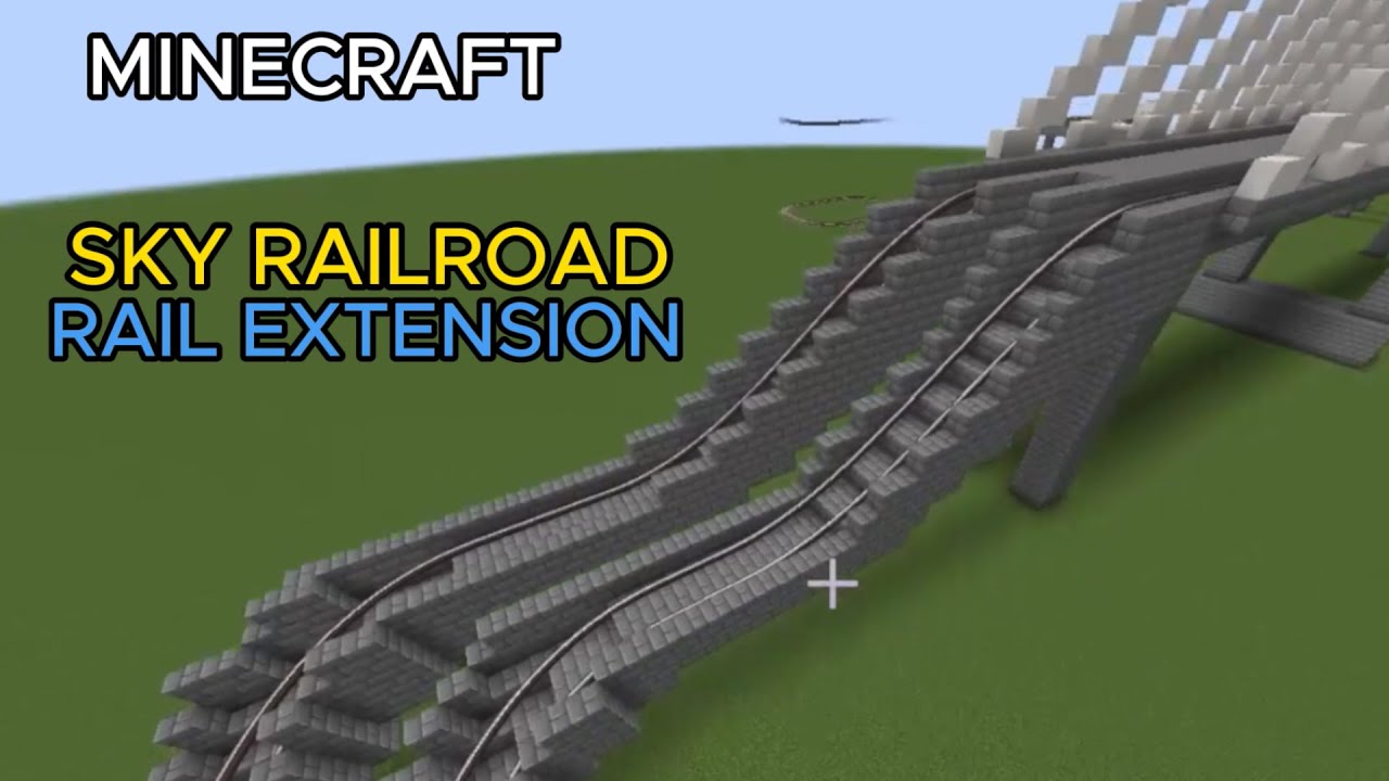 Minecraft 1.20.1: SKY RAILROAD SKY TO GROUND RAIL EXTENSION - YouTube