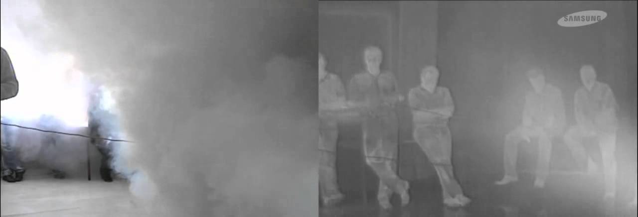 Samsung Thermal camera sees through smoke - YouTube