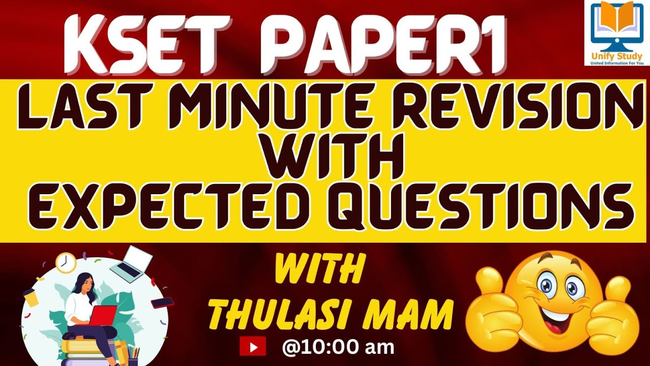 KSET Last Minute Revision Paper 1 with Expected MCQs | Karnataka State ...