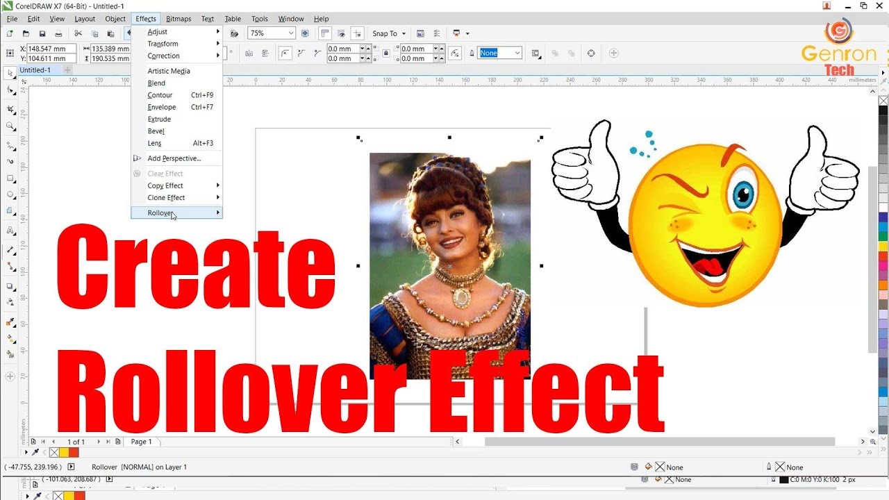How To Use Corel Draw Rollover Effect Create Rollover Edit Rollover How To Use Corel Draw Rollover Effect Create Rollover Edit Rollover