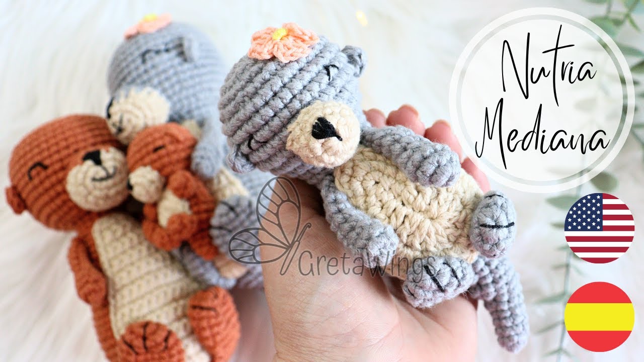 Nutria Mediana AMIGURUMI Tutorial paso a paso Sub 🇺🇸🇪🇸/ GretaWings ...