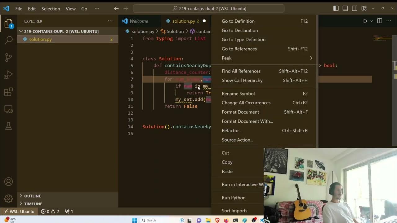 💻Solving All LeetCode Problems with PYTHON 🐍 - 219 Contains Duplicate II - YouTube