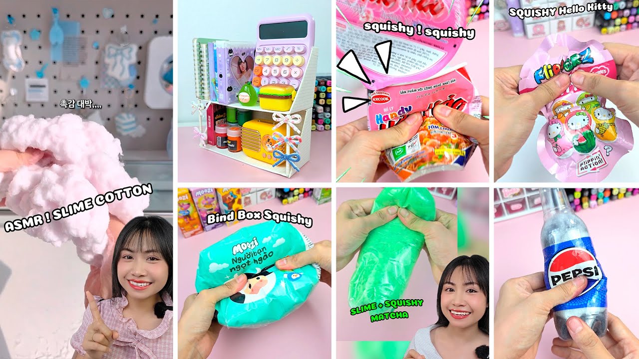 🧀 🍉DIY Cotton SQUISHY🎁Blind Box SQUISHY🎨 Kệ 2 tầng🎁Bắt Trend tiktok và ...