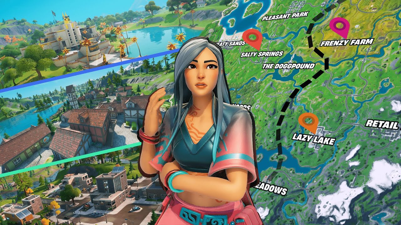 I Dropped at Every Fortnite POI - YouTube