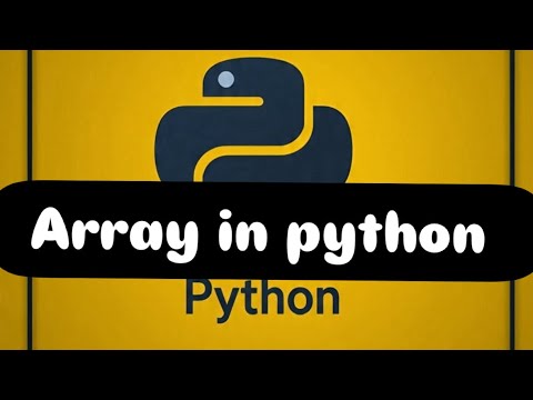 Array in python. - YouTube
